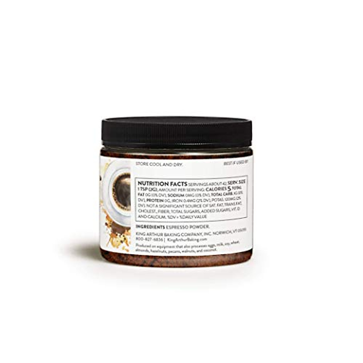 King Arthur, Espresso Powder, Certified Kosher, Reusable Plastic Jar, 3 Ounces