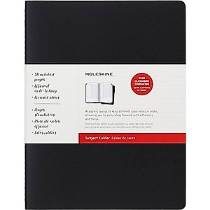 Moleskine Cahier Journal, Soft Cover, XXL (8.5" x 11") Subject Cahier, Black/Kraft Brown, 160 Pages (Set of 2)