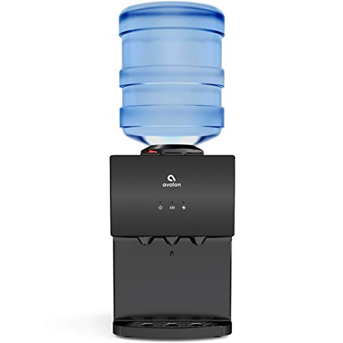 Avalon A11BLK 3 Temperature Top Loading Countertop Water Cooler Dispenser with Child Safety Lock. UL/Energy Star Approved-Black Stainless Steel