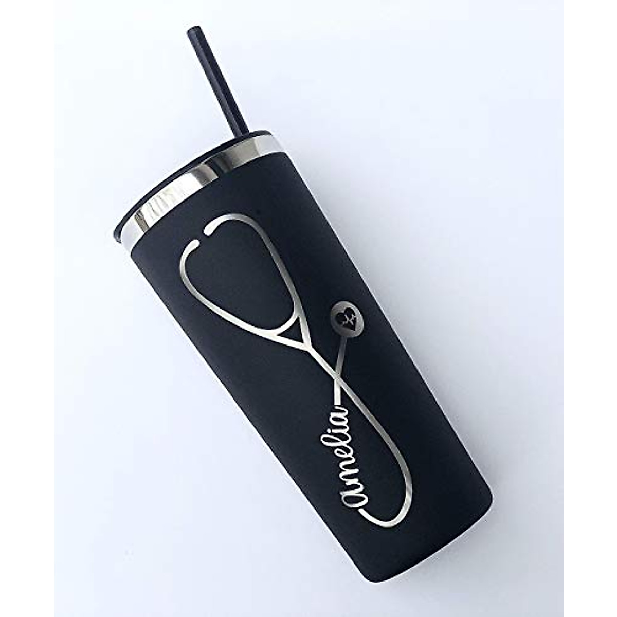 Maars® Laser Engraved Personalized Nurse 20 or 22 oz Tumbler with lid and straw- Nurse Gift, Doctor Gift, Nurse Assistant, Nursing Student, Medical Assistant Tumbler, Nurse Graduate Gift