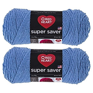 Bulk Buy: Red Heart Super Saver (2-Pack) (Light Periwinkle, 7 oz Each Skein)