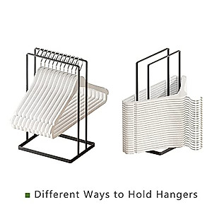 Hanger Organizer Rack Hanger Stacker Holds up 110 Wire Clothes Hangers for Laundry Room Closet Space Saving,Hanger Rack Storage is Especially Suitable for Adults and Baby Standard Velvet Hangers