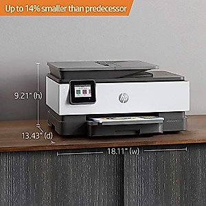 HP OfficeJet Pro 8025 All-in-One Wireless Color Printer, Smart Home Office Productivity, HP Instant Ink, Works with Alexa (1KR57A)