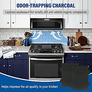 Replacement Air Filters for Microwave Oven – 2 Pack Activated Charcoal Filters Compatible with Kitchen Aid and Whirlpool Over The Range Microwave Hood Models