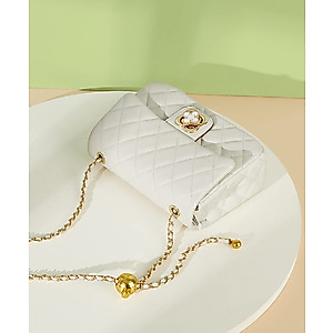 YXBQueen Crossbody Purses for Women PU Leather Handbags Quilted Flap Bag