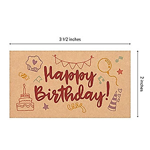 DiverseBee 60 Pack Assorted Inspirational Kraft Cards - Motivational Kindness Mini Note Cards, Encouragement Affirmation Card Set, 60 Unique Motivational Quotes - Business Card Size and Blank Back (Kraft)