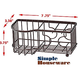 Simple Houseware Multi-Functional 6 Slots Toothbrush Holder, Bronze