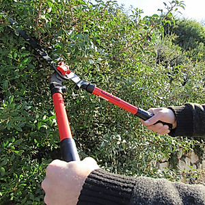 TABOR TOOLS B620A Hedge Shears with Wavy Blade for Trimming Borders, Boxwood, and Bushes, Manual Hedge Clippers with Comfort Grip Handles.