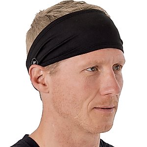 Tough Headwear Mens Sweat Bands - Head Bands Working Out Men Sports Headband Men Performance Headband Men - Athletic Headbands Men Cycling Sweat Band, Football Headbands - Sweat Bands, Black