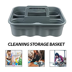 Baluue 1pc Floors Shower Portable Handle Basket, Multiuse Basket，hand All- - Utility with and Storage Sundries Versatile Bathroom Commercial Tool Multipurpose Cleaning Caddy Organizer