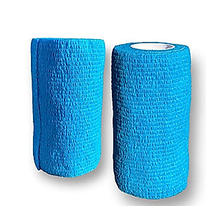 Bandage Set Vet Wrap Tape Light Blue, Bandages for Dogs Paws, Multifunctional & Self Adhesive