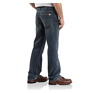Carhartt mens Relaxed Straight Leg Five Pocket jeans, Weathered Blue, 33W x 36L US