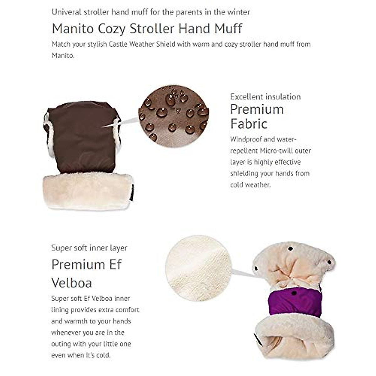 Manito Stroller Hand Muff (Navy)