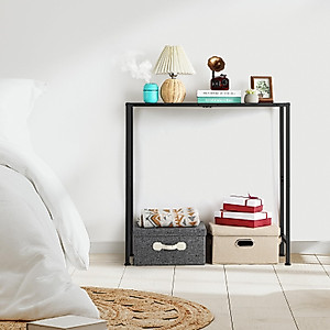 Narrow Entryway Table for Hallway Console Table, Thin Sofa Table Behind Couch Skinny Table, Grey Console Small Tables for Entryway Foyer, Long Table for Entrance Small Spaces Decorative and Storage