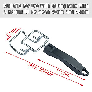 Air Fryer Convection Toaster Oven Tray Extractor, Grills Extractor, Grills Clip, Oven Clip, Oven Food Clip, Oven Tray Handle, Scald Resistant Clip, Common to Trays and Grills, Used to Quickly Remove