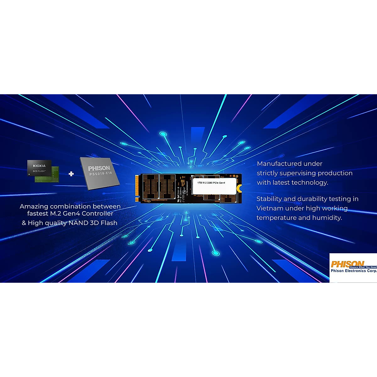 SSTC E18 2TB M.2 NVME SSD Read/Write Speed Up to 7000/6800 MB/s