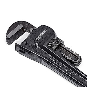 Amazon Basics Heavy-Duty Adjustable Straight Pipe Wrench, 10-inch