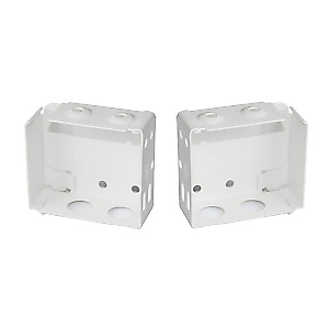 Cutelec 2pcs Box Mounting Bracket for High Profile Blinds 2inch White Color Window Blinds Headrail Holder Bracket