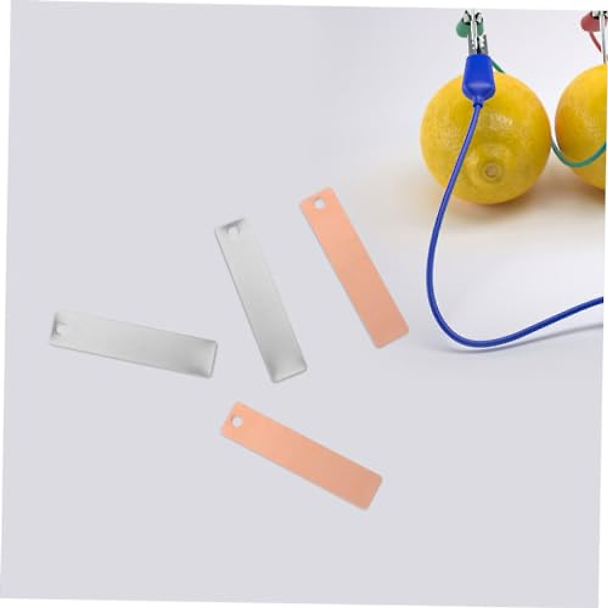 HEMOTON 8 Pairs Zinc Anode Copper Plate Zinc Copper Fruit Battery Experiment Supplies Anode for Zinc Electroplating