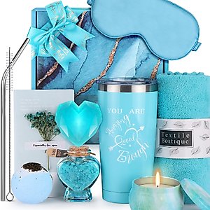 Get Well Gifts For Women After Surgery -12 PCS Self Care Gifts for Women, Care Package Get Well Soon Gift Basket- Sympathy Gifts, Birthday Gifts for Women Tumbler Blanket Candle Relaxing Spa Gifts