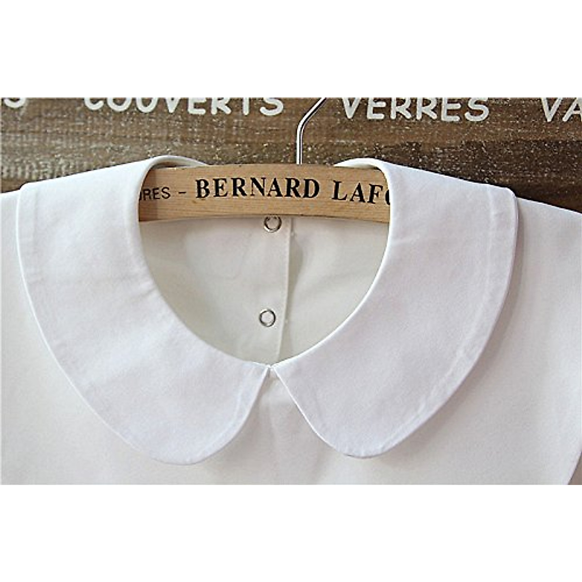 Magik Choker Necklace Unisex Women Peter Pan Detachable Lapel Shirt Fake False Collar (Peter Pan-White)