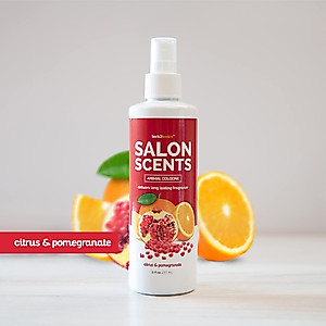Bark2Basics Salon Scents Pet Grooming Cologne - 8 oz, Natural Professional Groomer Perfume for Dogs and Cat, Long Lasting, Deodorizing, (Citrus and Pomegranate)