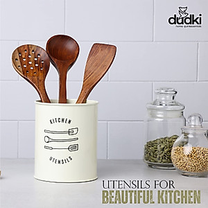 Dudki Countertop Kitchen Cutlery Stainless Steel Holder Spoon and Fork Organizer for Dining Table Serve, Organization & Storage, Cutlery & Flatware Caddy (UTN CUTL IVORY)