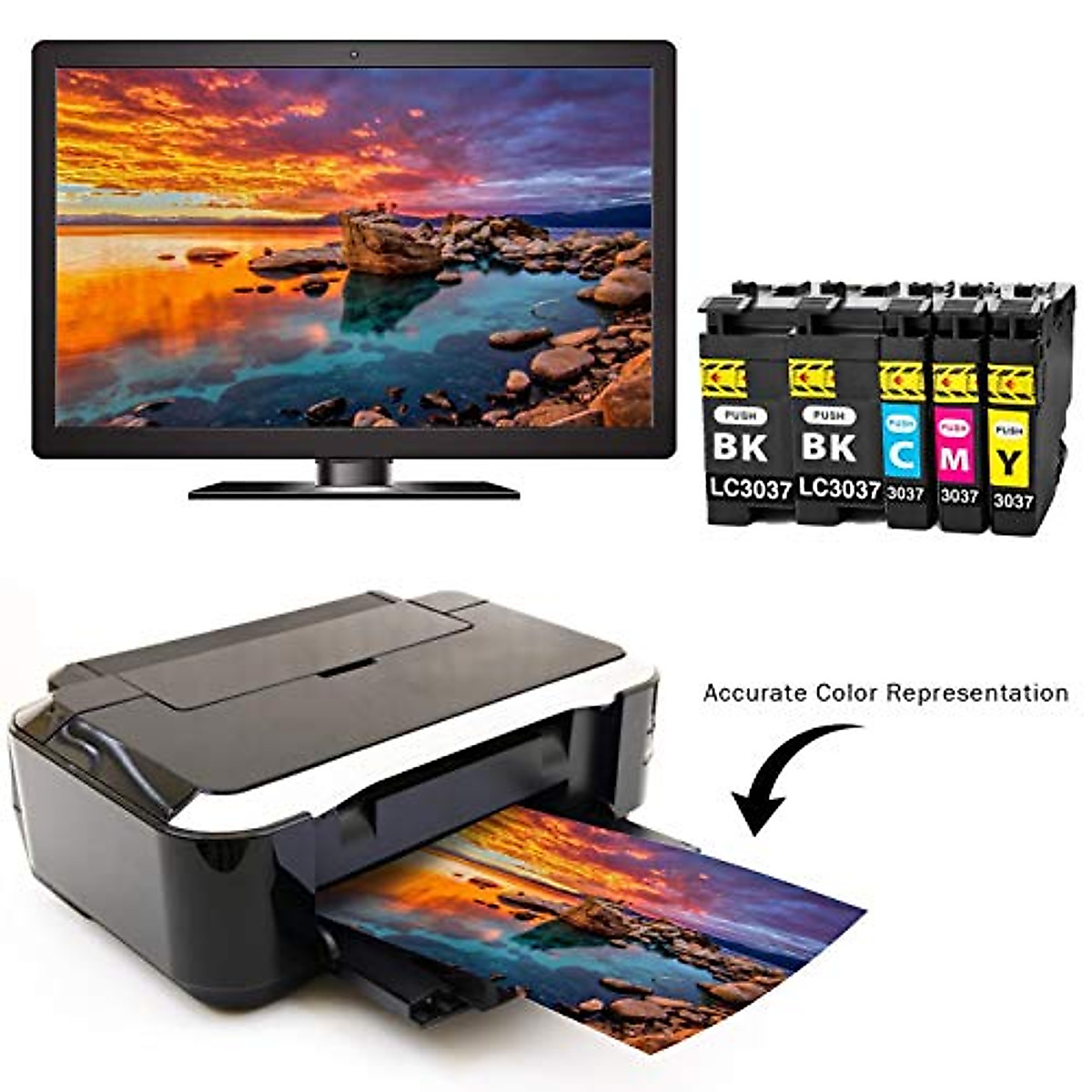 Limeink Compatible Ink Cartridges Replacement LC3037 XXL LC3037 XL LC3039 for Brother Printer MFC-J5845DW MFC J6545DW LC3037 BK/C/M/Y Ink Cartridges for Brother 5 Pack