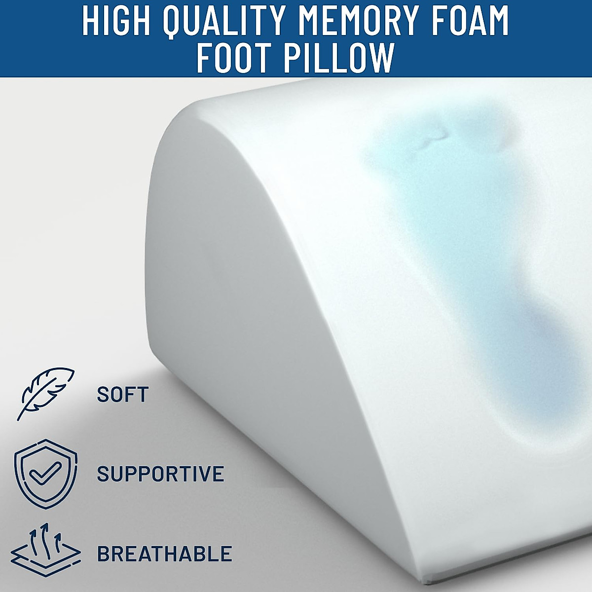Everlasting Comfort Foot Rest for Under Desk at Work w/Premium ComfortFoam™ - Desk Foot Rest Ergonomic Design for All-Day Support, Pain Relief - Foot Stool Footrest - Home Office, Gaming Accessories