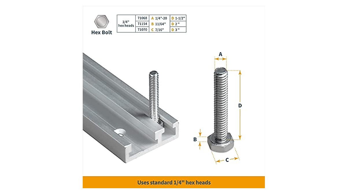 POWERTEC 71359 Aluminum Combo T-Track for Woodworking | 32-Inch Dual Rail