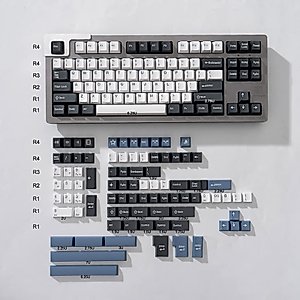 Sumgsn 172 Keys Double Shot Keycaps Cherry Profile Arctic Keycaps Set Compatible with 61/64/87/104/108 Cherry Mx Switches Mechanical Keyboard