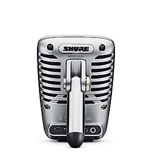 Shure MV51 Digital Large-Diaphragm Condenser Microphone with USB, Lightning and USB-C Cables - 5 DSP Preset Modes (Speech, Singing, Flat, Acoustic Instrument, Loud)