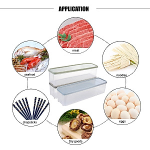 Guardians Pasta Container Food Storage Spaghetti Cereal Noodle Keeper Box with Blue Cover