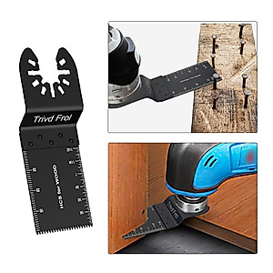 Trivd Frol 45PCS Oscillating Saw Blades, Premium Multitool Blades Kits for Wood Metal Plastics, Oscillating Tool Blades Fit Dewalt Worx Rockwell Milwaukee Makita Ryobi Bosch Fein Porter Genesis Black