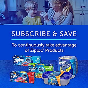 Ziploc Food Storage Meal Prep Containers Reusable for Kitchen Organization, Smart Snap Technology, Dishwasher Safe, Divided Rectangle, 2 Count