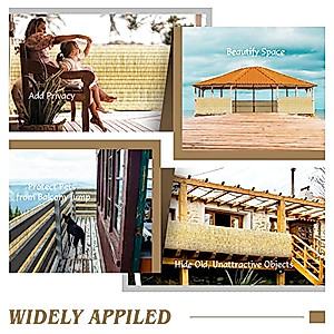 Tgzwme Natural Reed Fence Roller Blind,6FT X 16.4FT Bamboo Fencing Privacy Reed Screening for Outdoor, Gallery, Restaurant, Hotel, Patio