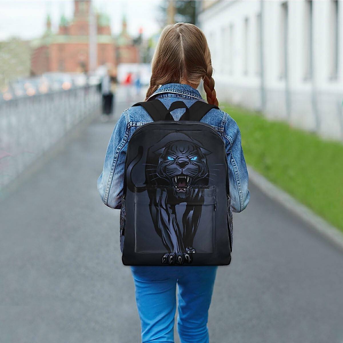 Backpack Travel Rucksack, Roaring Black Panther Lightweight School Bag for Students Teens Girls Boys