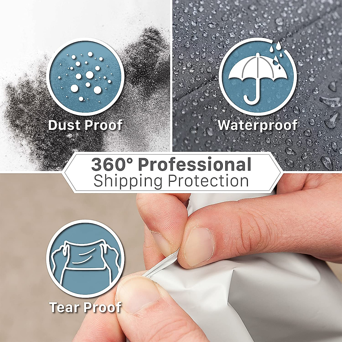 Fosmon 30x36 (5 Pack) Large Poly Mailers, Self-Seal Tear-Proof Waterproof Strong Adhesive Shipping Envelopes Bags for Clothing, Business Suppliers