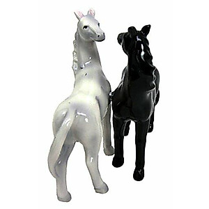 "Home Décor Accents" Romantic White Horses Ceramic Salt Pepper Shakers Set Figurine - Home Accents 33-kl1-8933