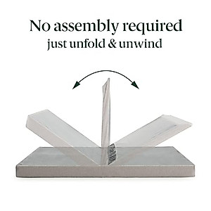 ZINUS No Assembly Metal Box Spring, 5 Inch White Mattress Foundation, Sturdy Metal Structure, Full