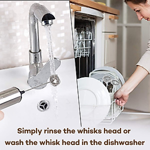 Milk Frother,Rechargeable 3 Speed Electric Coffee Foamer for Travel, Handheld Drink Mixer for Latte, Cappuccino, Coffee, Eggs, Hot Chocolate, Protein,Silver