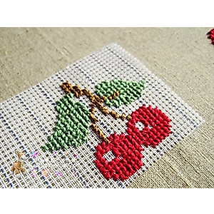 Cross Stitch Fabric 50x33cm 14CT Disposable Cross Stitch Fabric Canvas Cloth Canvas DIY Handmade Embroidery on Clothes Cushion - 50x33cm