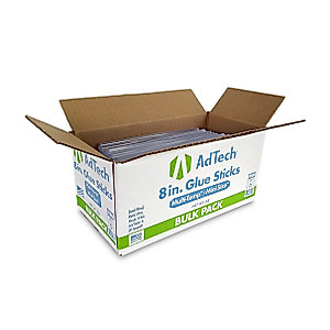 AdTech 8 inch Mini Hot Glue Sticks, Clear
