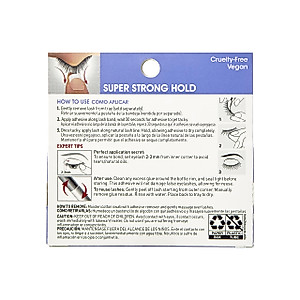 KISS Lash Couture Clear Strip Lash Adhesive with Biotin & Blueberry Extract, Latex-Free, Dermatologist Tested, Contact Lens Friendly, Strong Hold, Gentle Formula, with Brush Tip Applicator, 0.17 Oz.