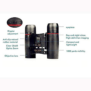 SPELL Compact Folding Binoculars, Telescope with Waterproof for Adults/Kids/Outdoorbirding/Travelling/Sightseeing/Hunting/Birdwatching