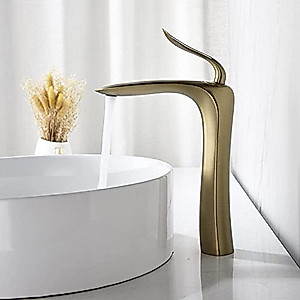 ZHANGYUEFEIFZ Bathroom Sink Faucet Sink Faucet Bathroom Basin Brass Faucet Sink Faucet hot and Cold Single Handle countertop Installation Toilet Crane Faucet (Color : Black Chrome S)