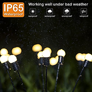 ZUPIIY 10-Pack Solar Garden Lights Outdoor, Upgraded Solar Swaying Lights Waterproof, Sway by Wind, Solar Lights with Highly Flexible Copper Wires, Decorative Lights Yard Patio Pathway Decor