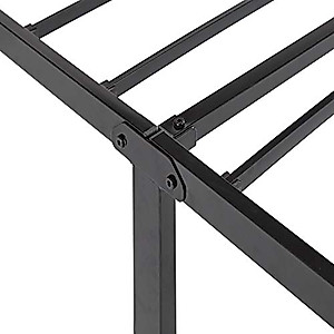 Amazon Basics Heavy Duty Non-Slip Bed Frame with Steel Slats, Easy Assembly - 18"H, (Twin)