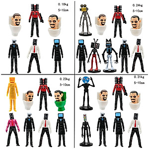GLXYSN 8Pcs Action Figure Horror Cartoon Movies Character Action Figure Model for Kids Birthday Party Cake Topper Halloween Parties Decoration