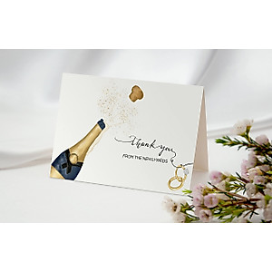 100 Wedding Thank You Cards from the New Mr and Mrs | 4x6 Bulk Thank You Cards with Envelopes | Wedding Shower Beyond Grateful Thank You Notes for Wedding, Bridal Shower and Baby Shower